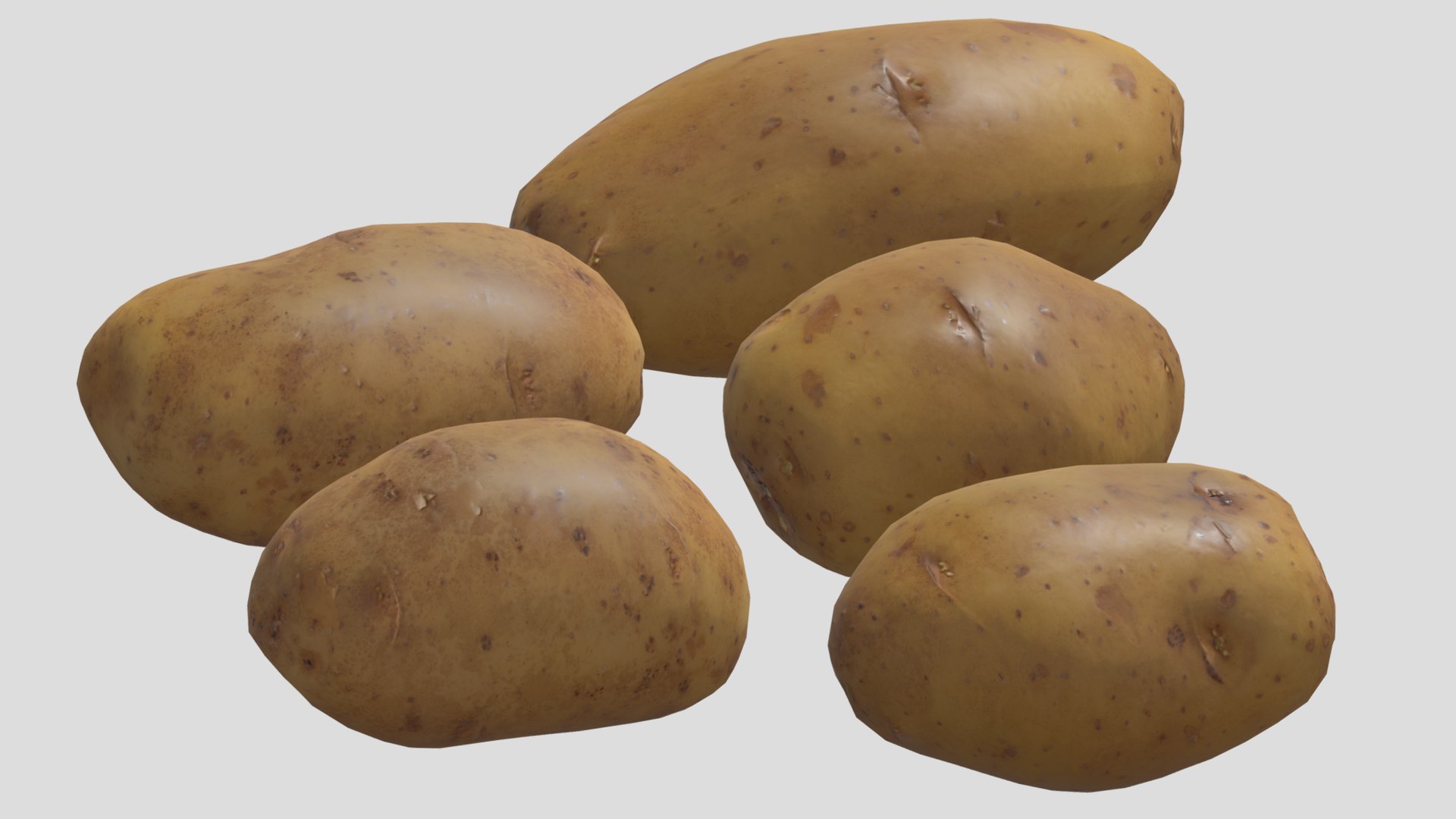 3D Potato 2 Low Poly - TurboSquid 2280169