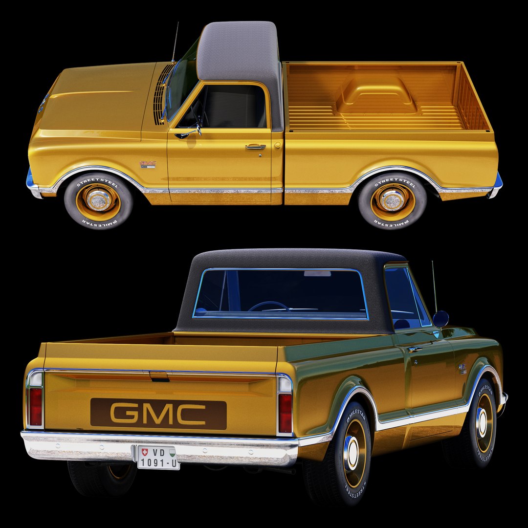 3D Model GMC 1500 1968 - TurboSquid 2128637