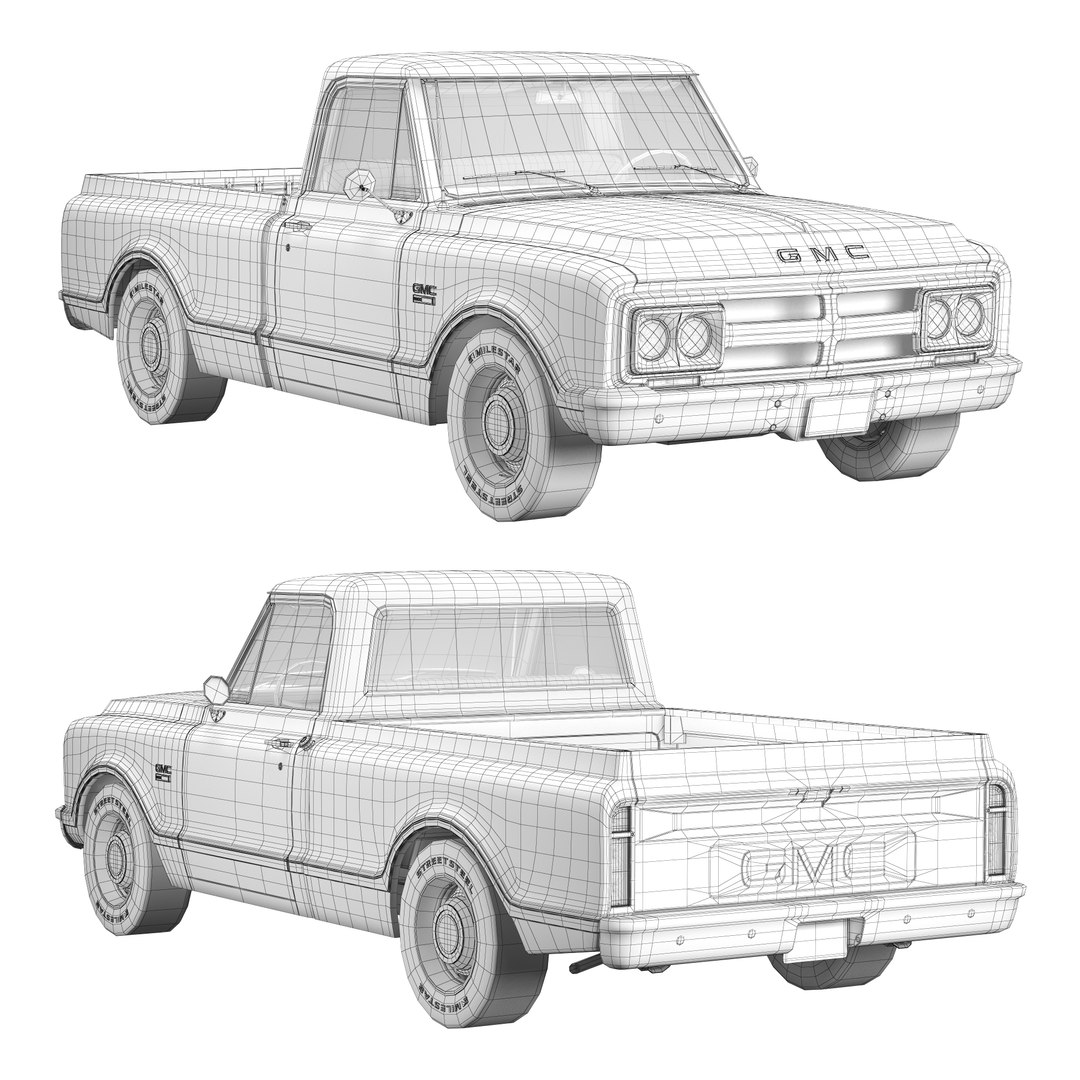 3D Model GMC 1500 1968 - TurboSquid 2128637