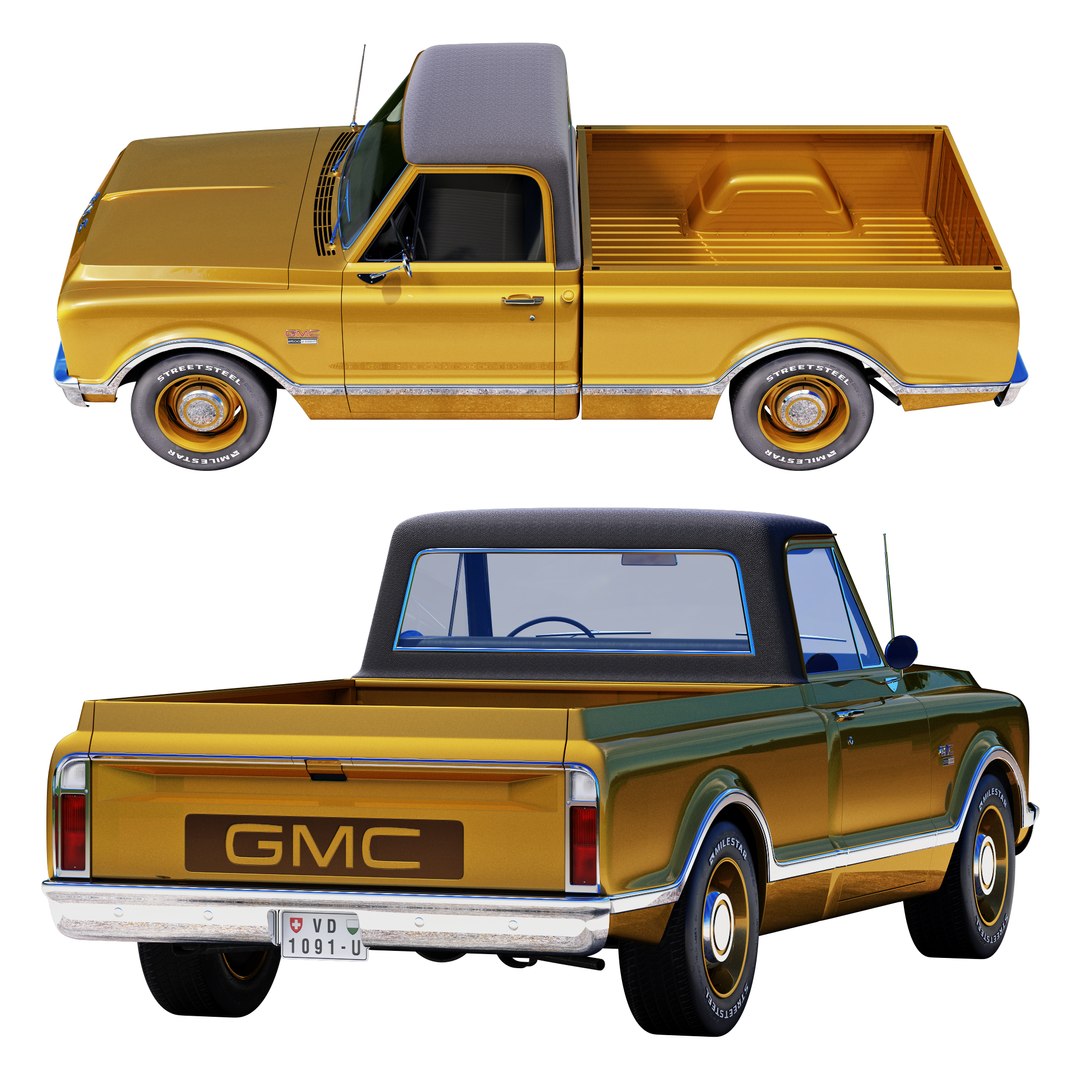 3D Model GMC 1500 1968 - TurboSquid 2128637