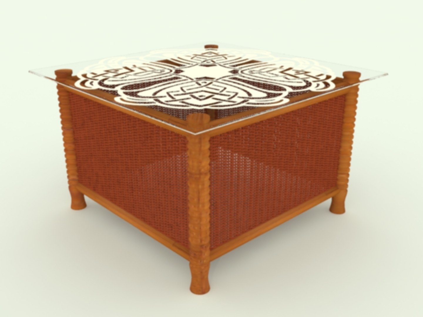 3d model table wicker