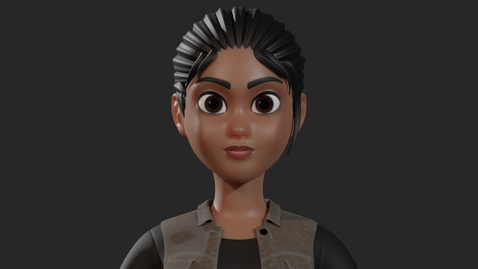 Cartoon Black Female 3D - TurboSquid 2111942