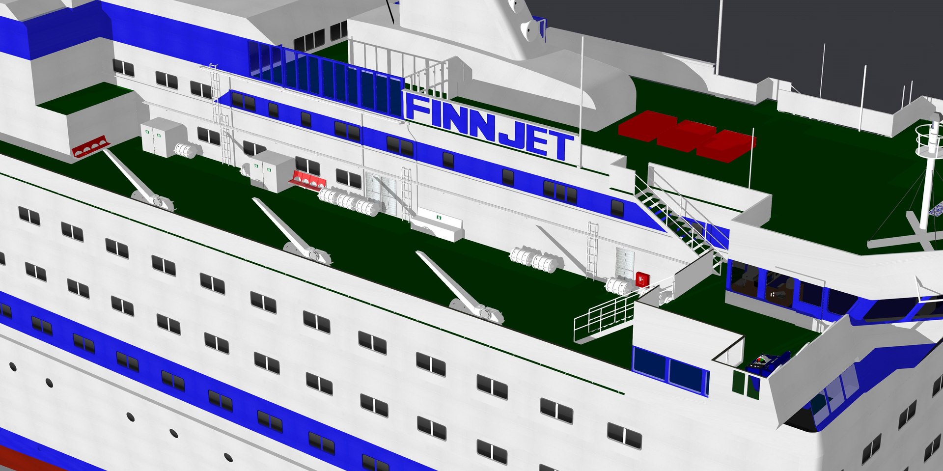 GTS Finnjet Fast-ferry Gas-turbine 3D Model - TurboSquid 1865169