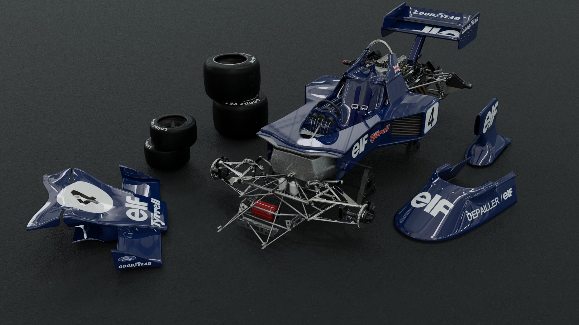 Tyrrell 007 1974 3D - TurboSquid 1649264