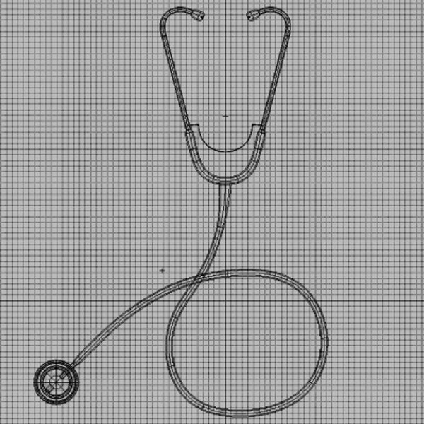 doctor stethoscope 3d model