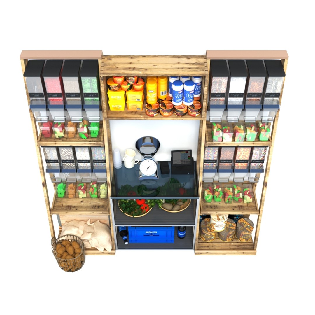 3D Grocery Shop - TurboSquid 1795651