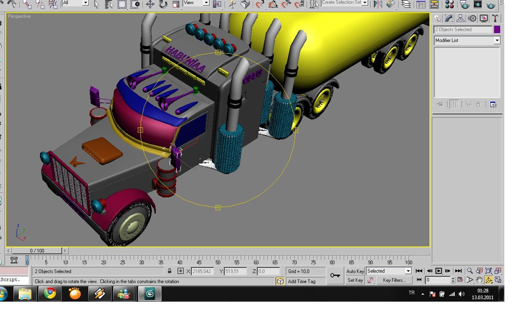 3d Long Vehicle Tir Model