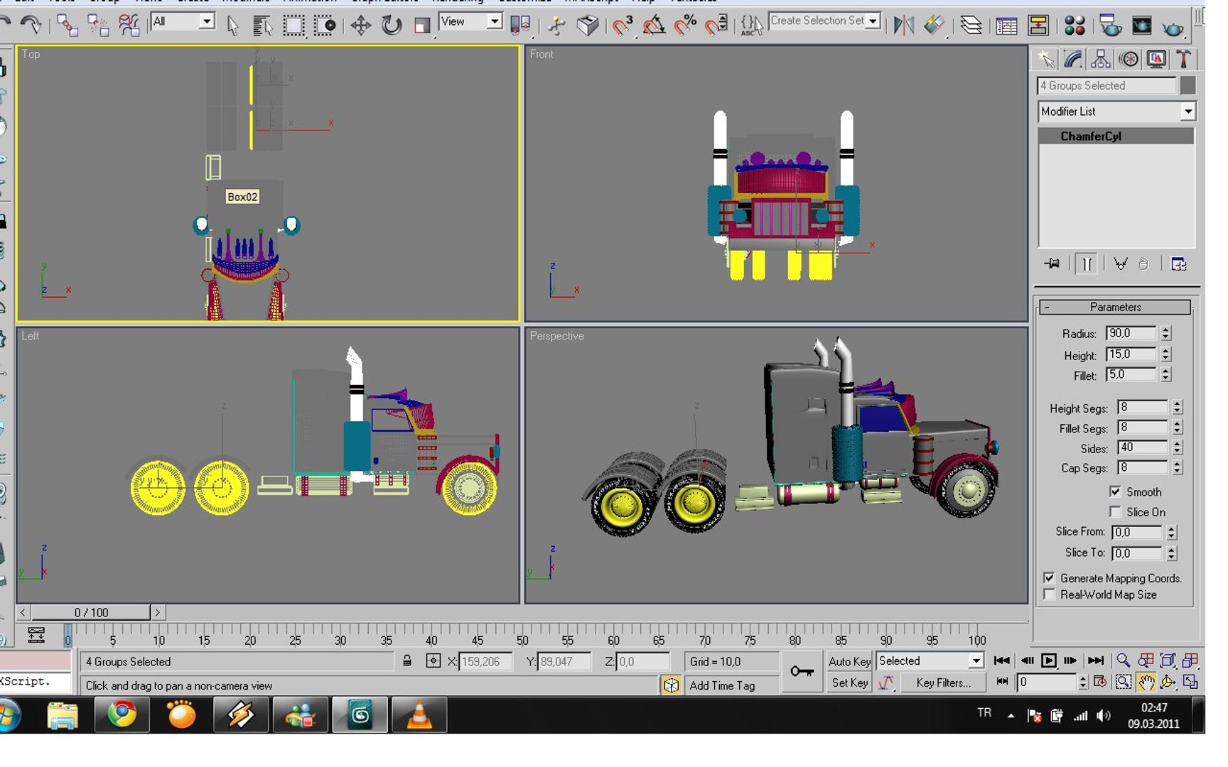 3d Long Vehicle Tir Model