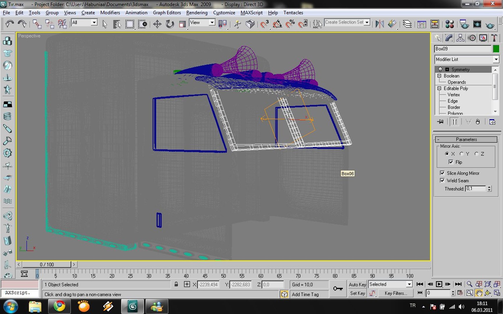 3d Long Vehicle Tir Model