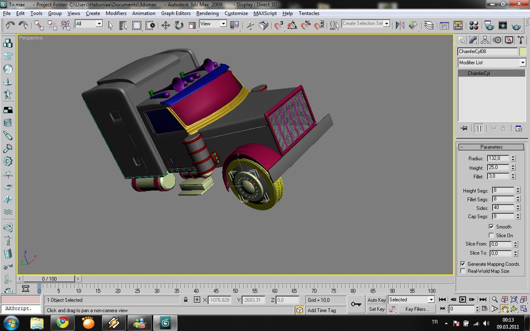3d Long Vehicle Tir Model