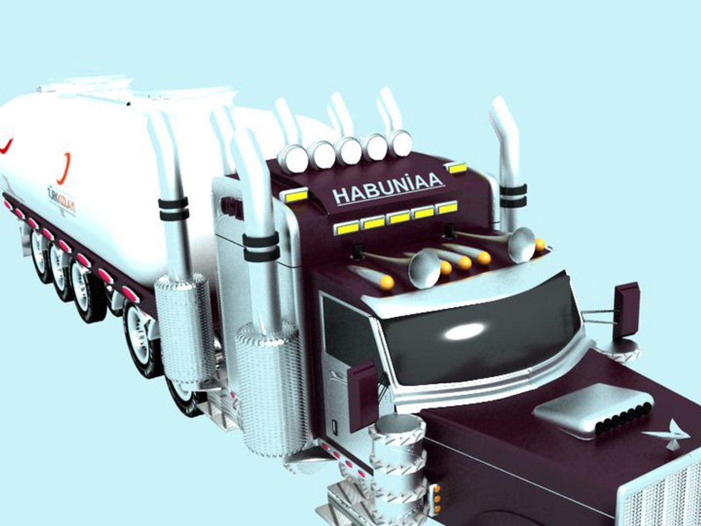 3d Long Vehicle Tir Model