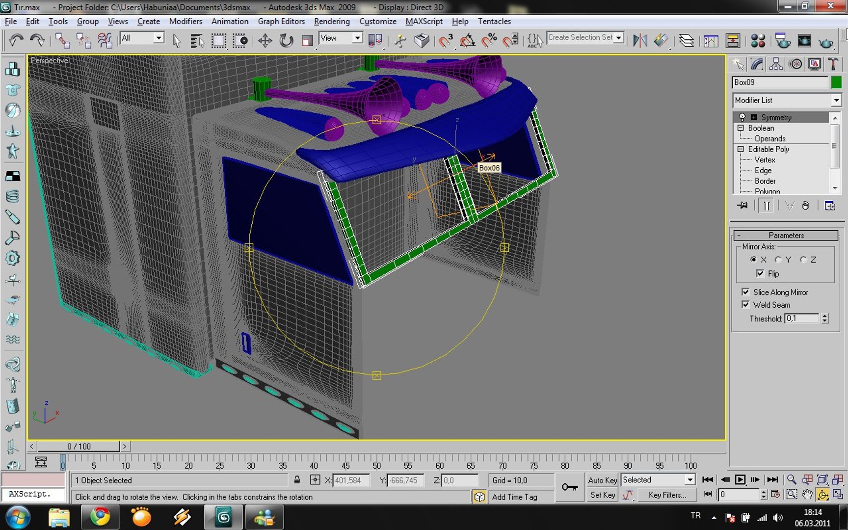 3d Long Vehicle Tir Model