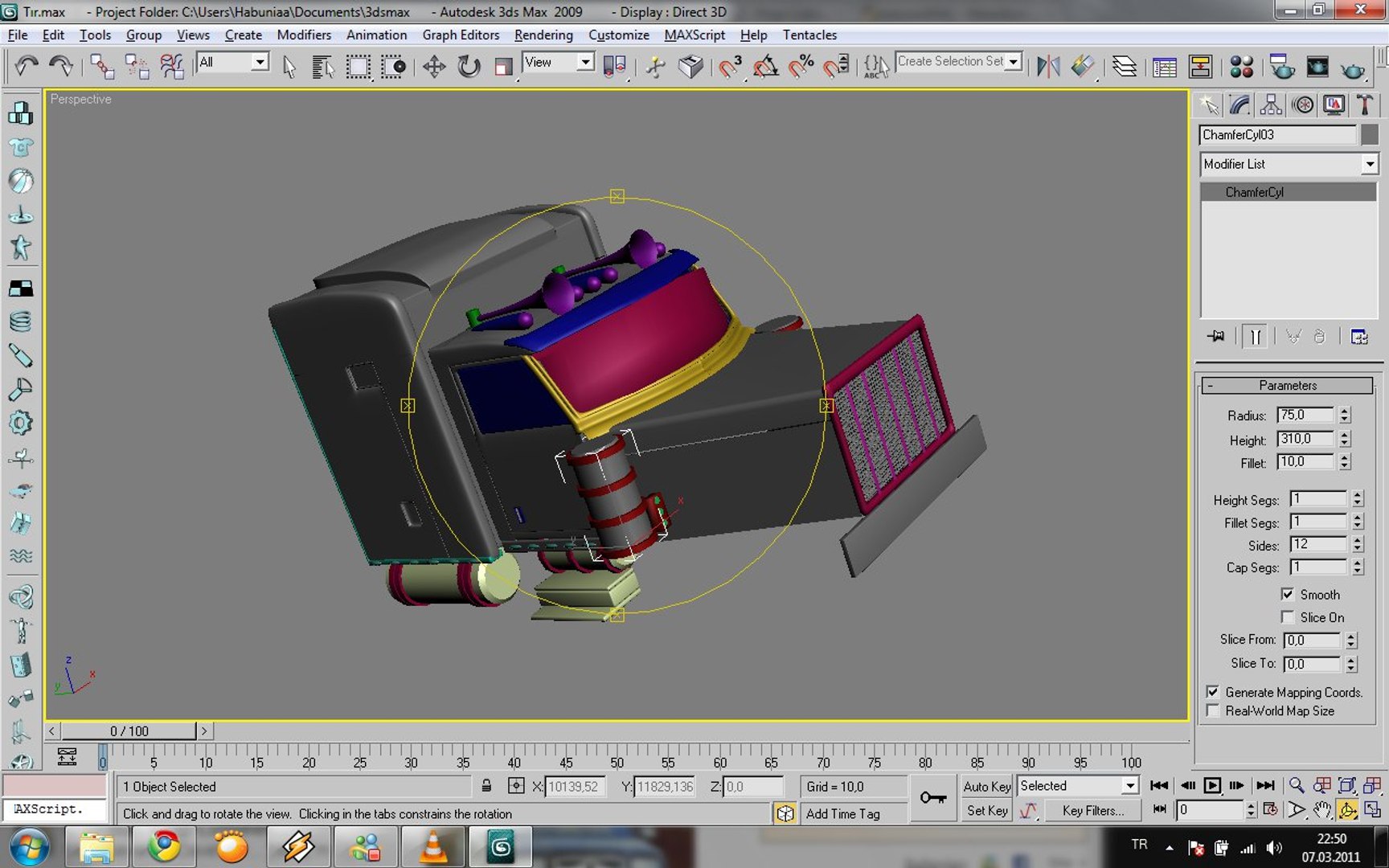 3d Long Vehicle Tir Model