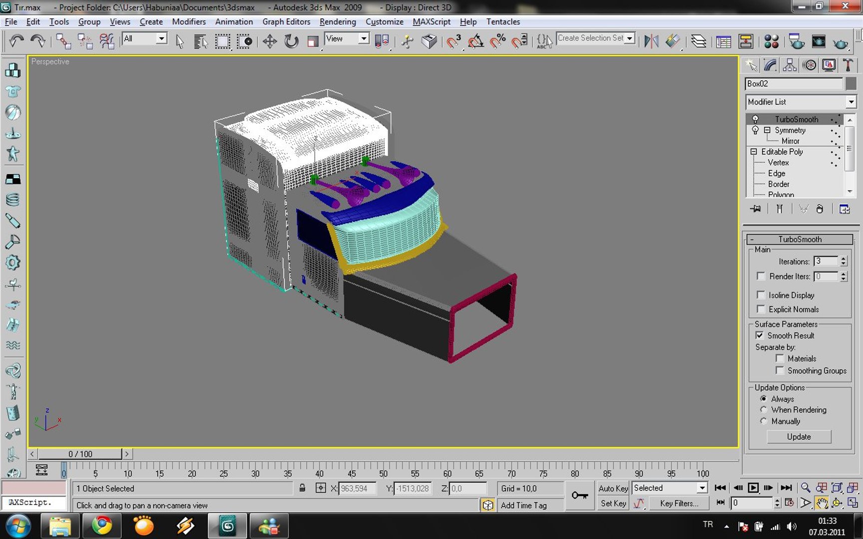 3d Long Vehicle Tir Model