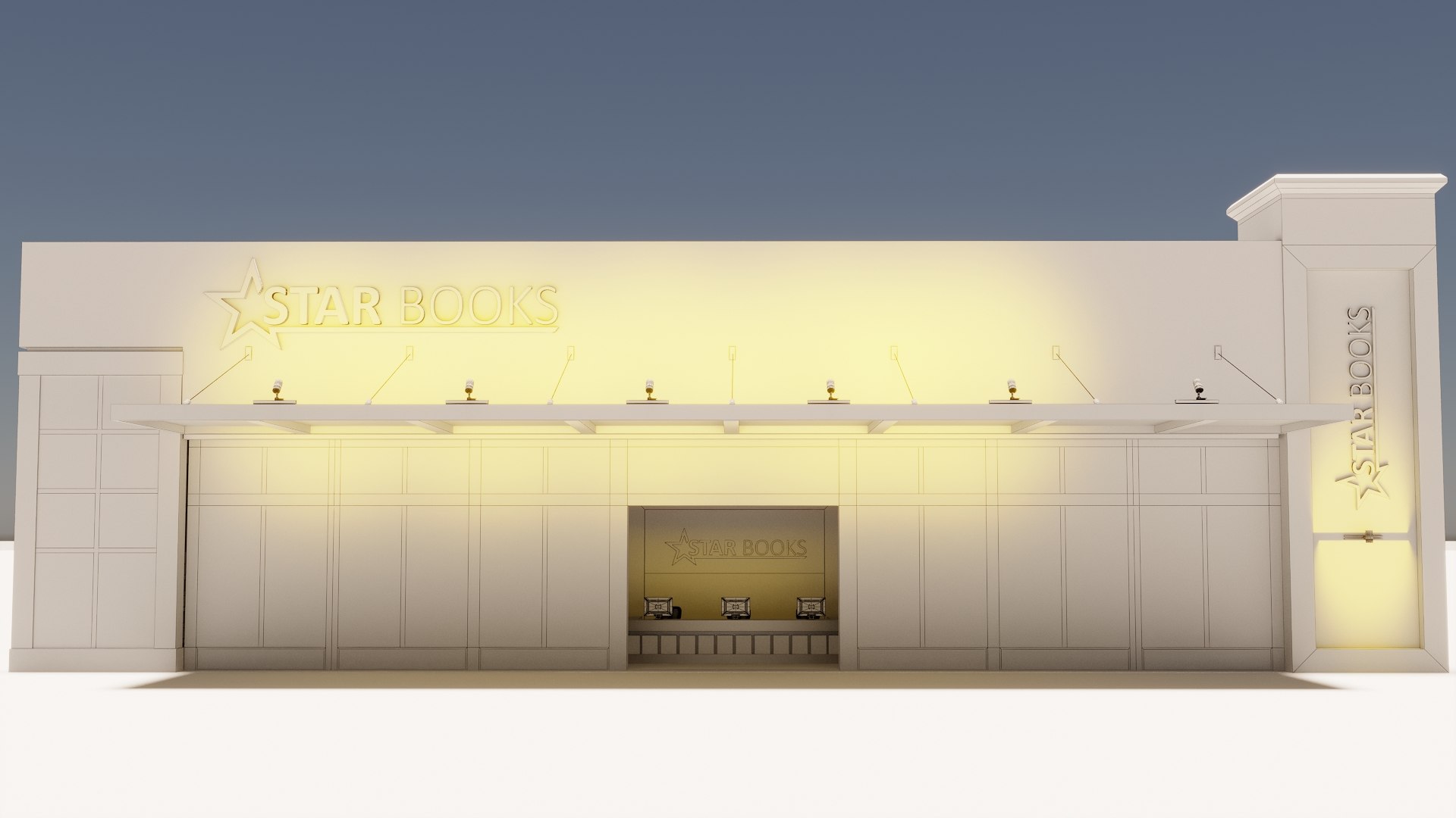 3D Star Books Library Store - TurboSquid 1901147