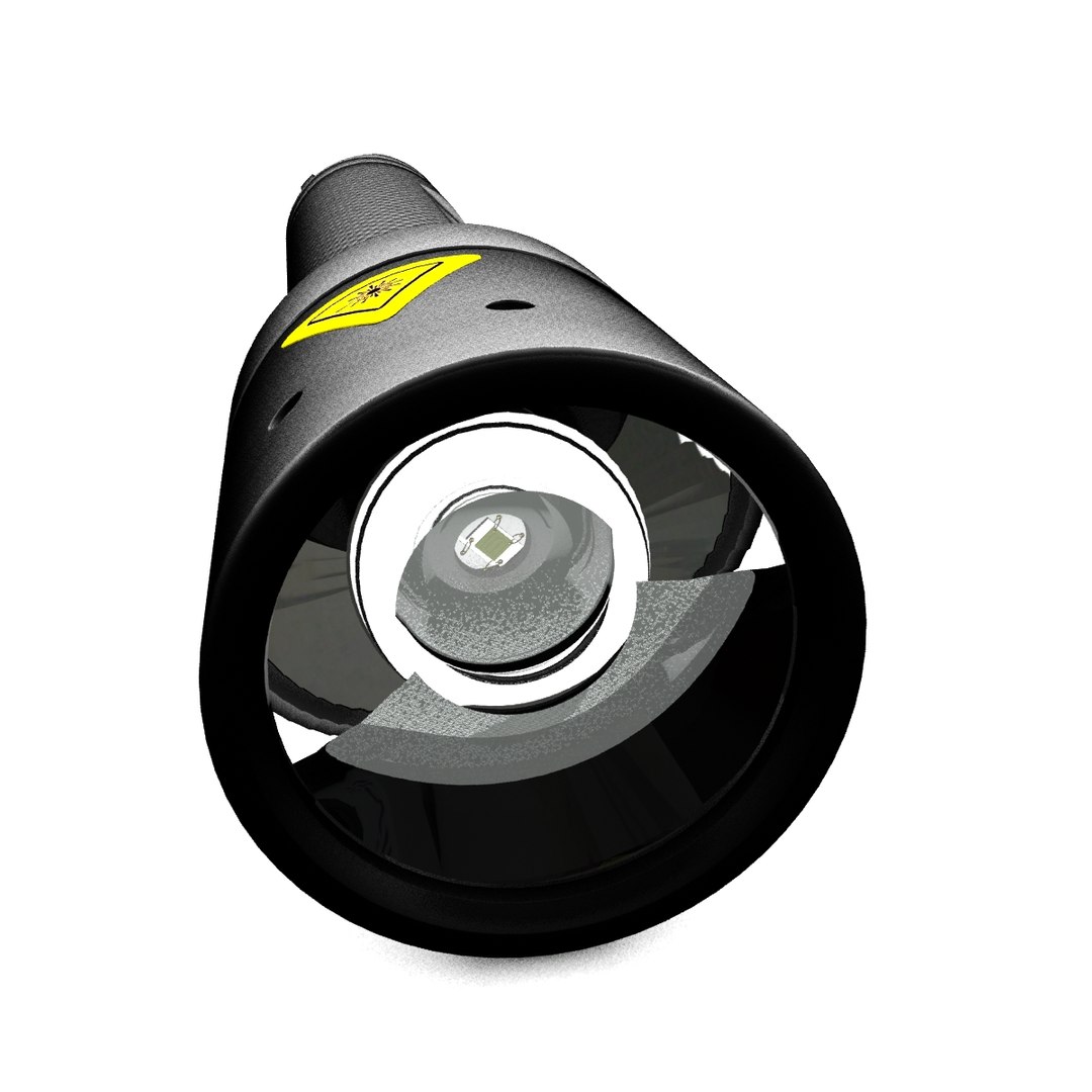 3d Led Flashlight Model