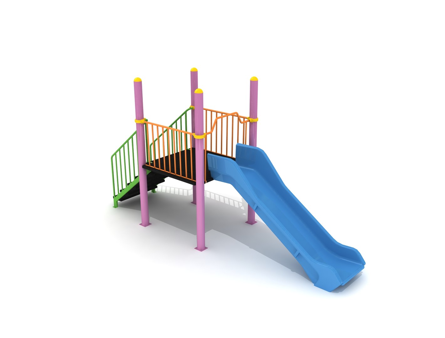 3D Metal Playground Slide Model - TurboSquid 1554113