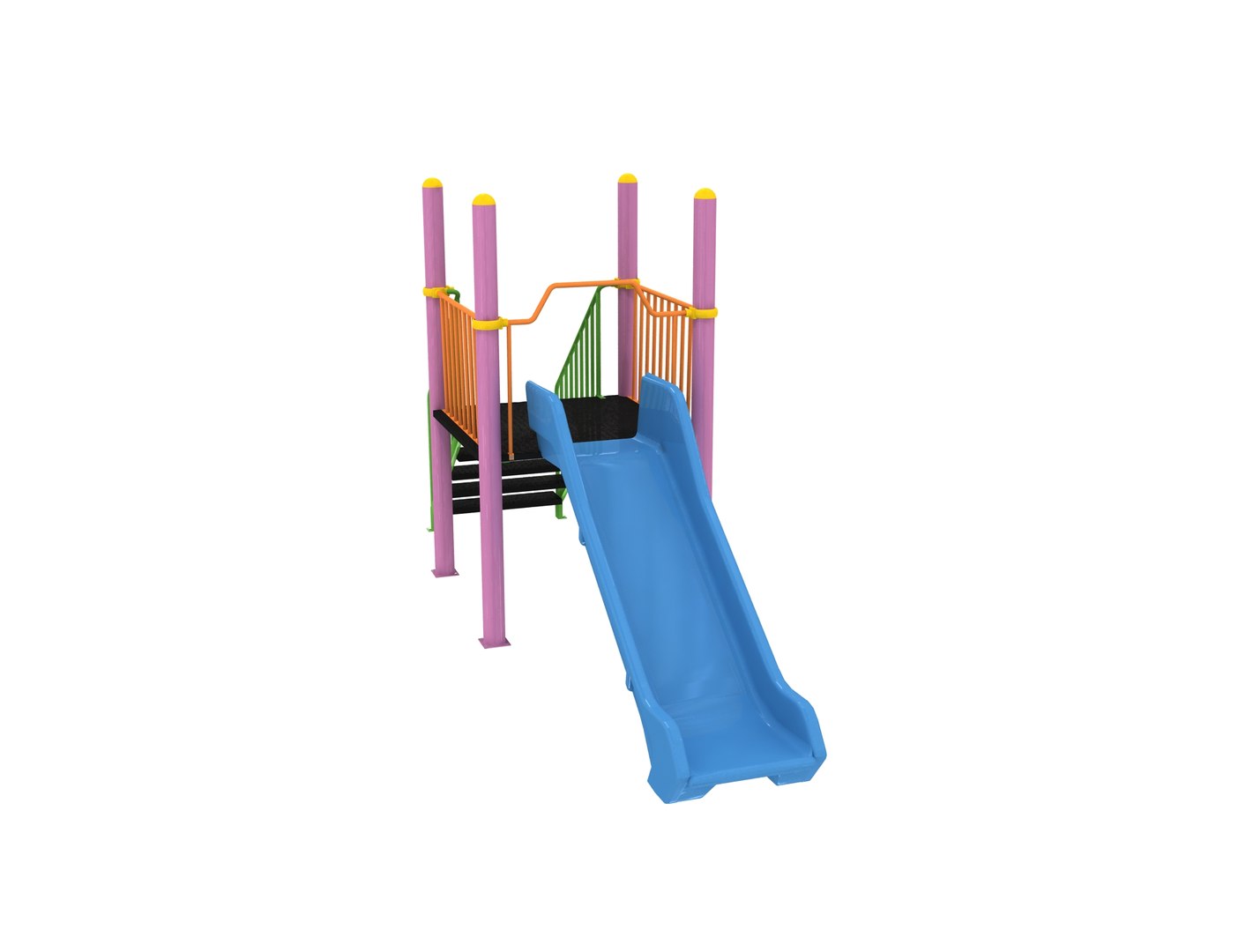 3D Metal Playground Slide Model - TurboSquid 1554113