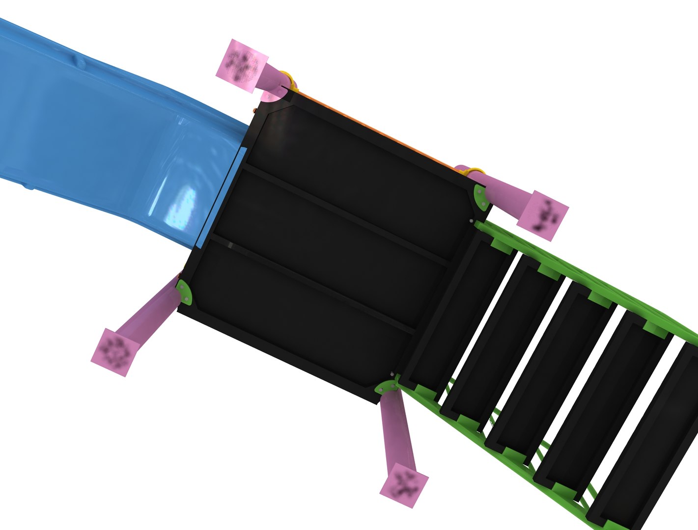 3D Metal Playground Slide Model - TurboSquid 1554113