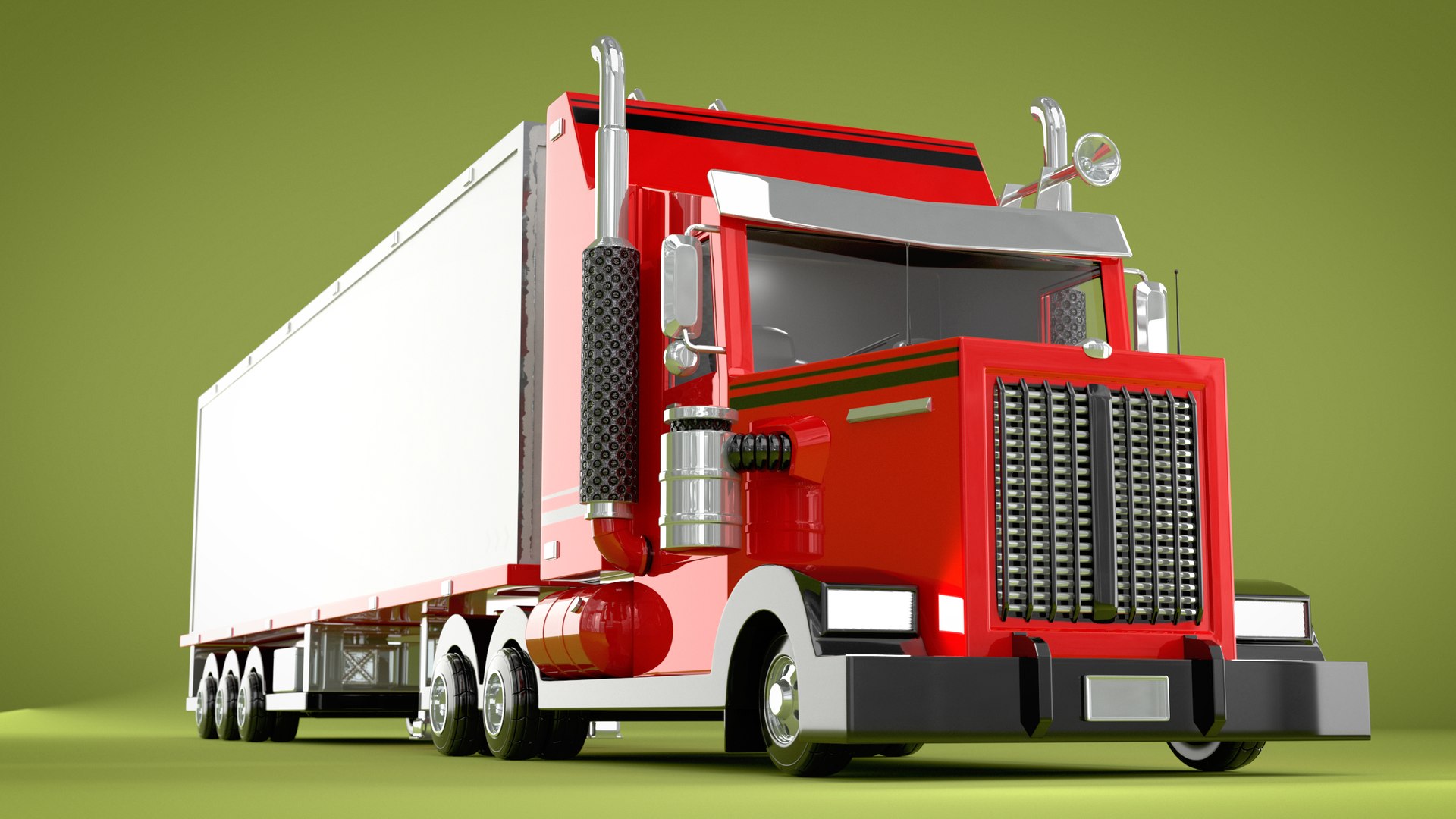 3D Heavy Truck Cartoon Model - TurboSquid 1708194