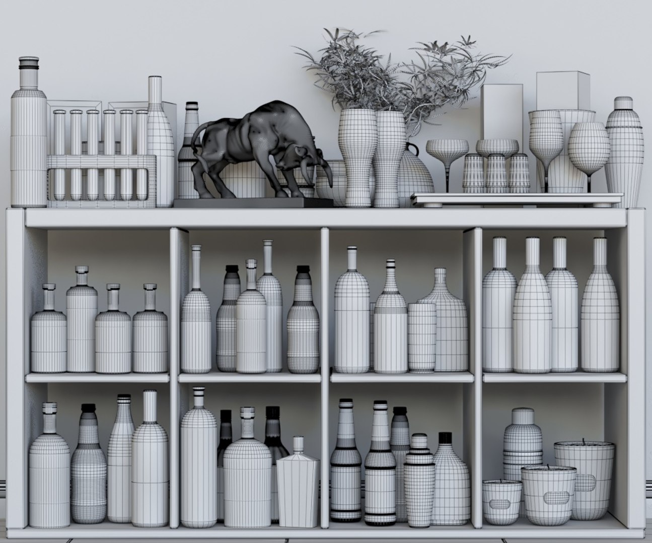 Bottle Alcohol 3D Model - TurboSquid 1293299