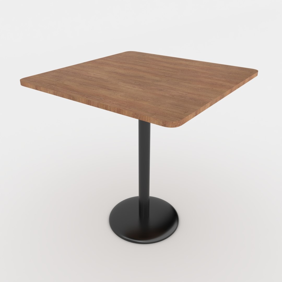 Free Cafe Wooden Table 3D Model - TurboSquid 2048273