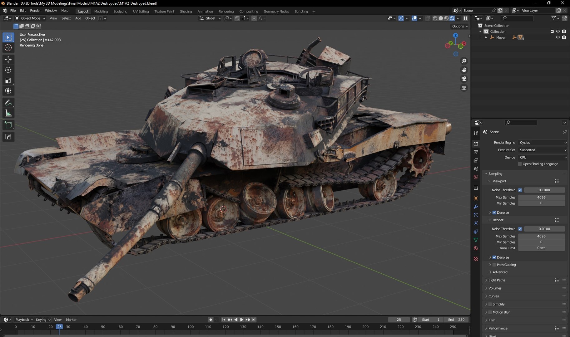 M1A2 Abrams Destroyed 3D - TurboSquid 2138933