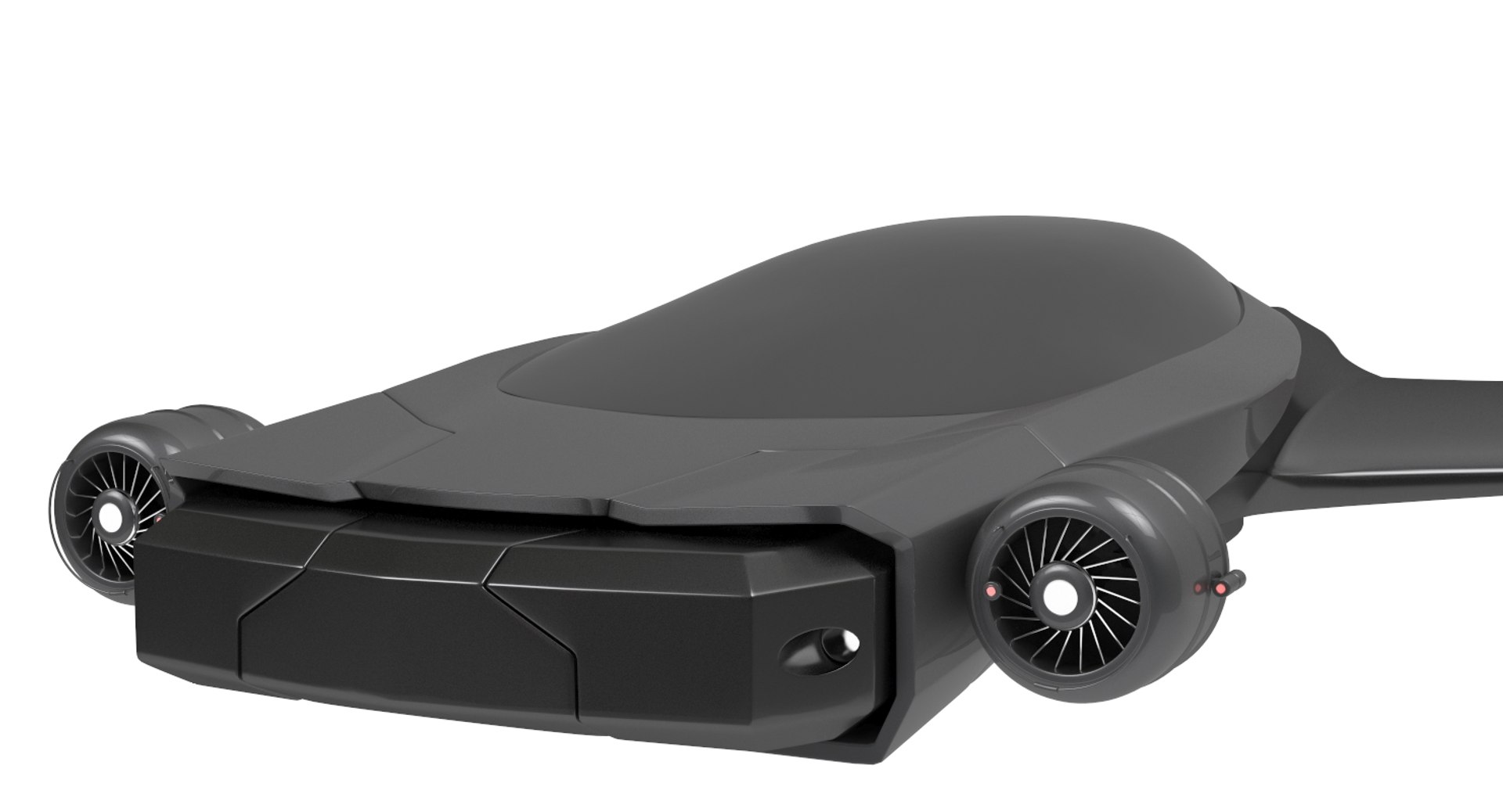 3d model futuristic hover car design