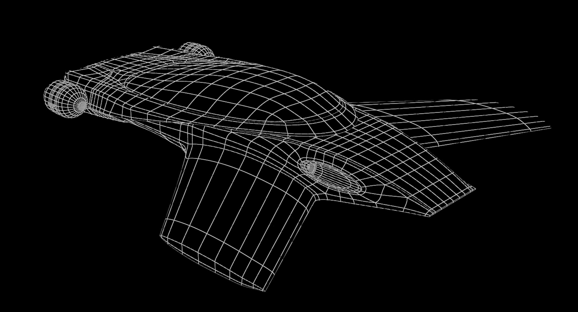 3d model futuristic hover car design