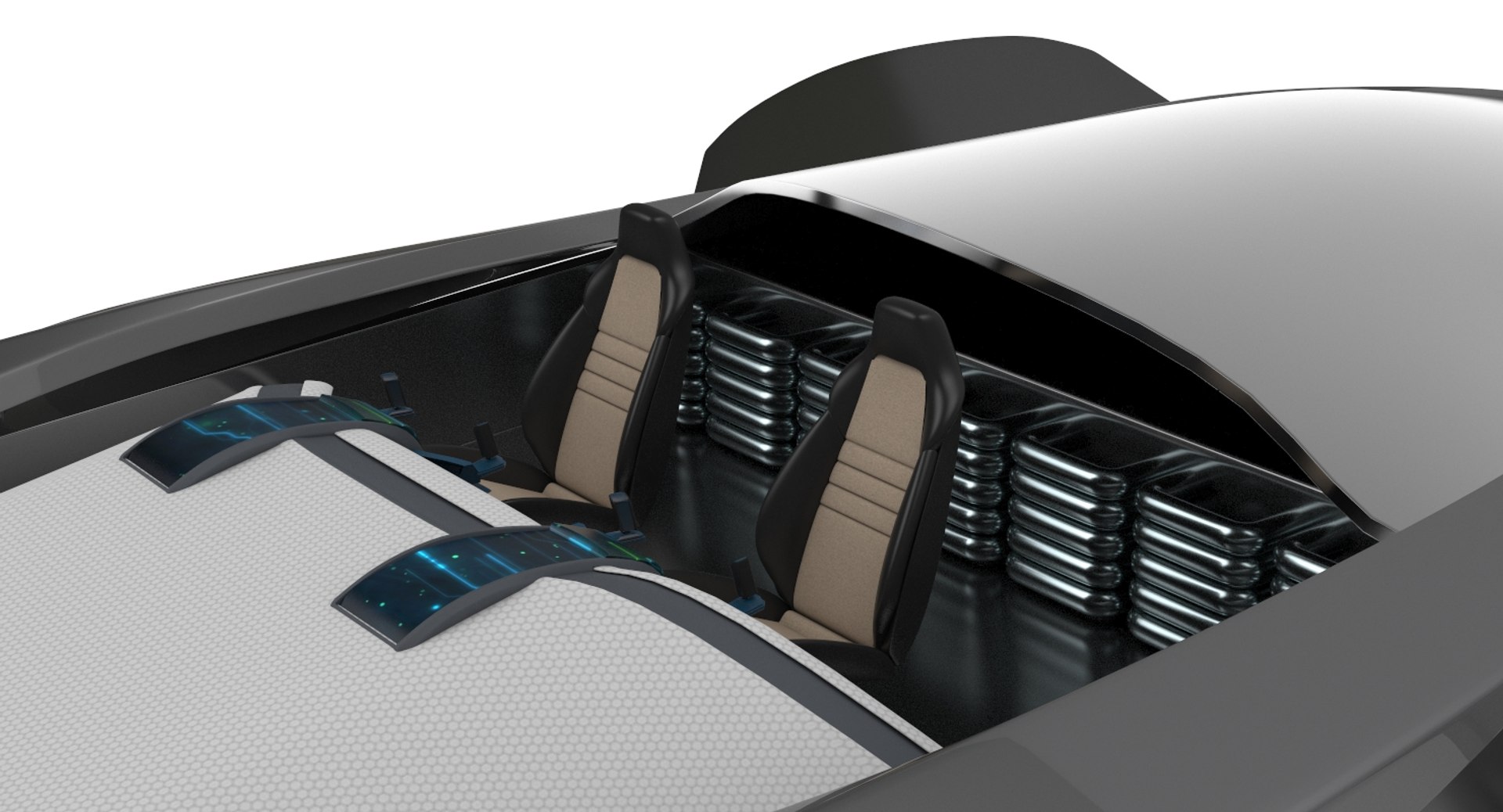 3d model futuristic hover car design