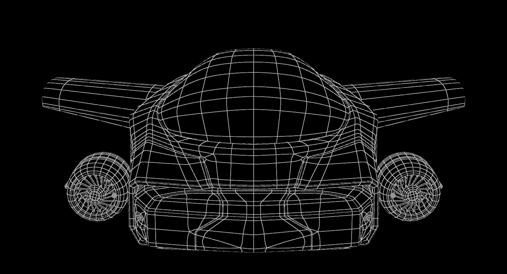 3d model futuristic hover car design