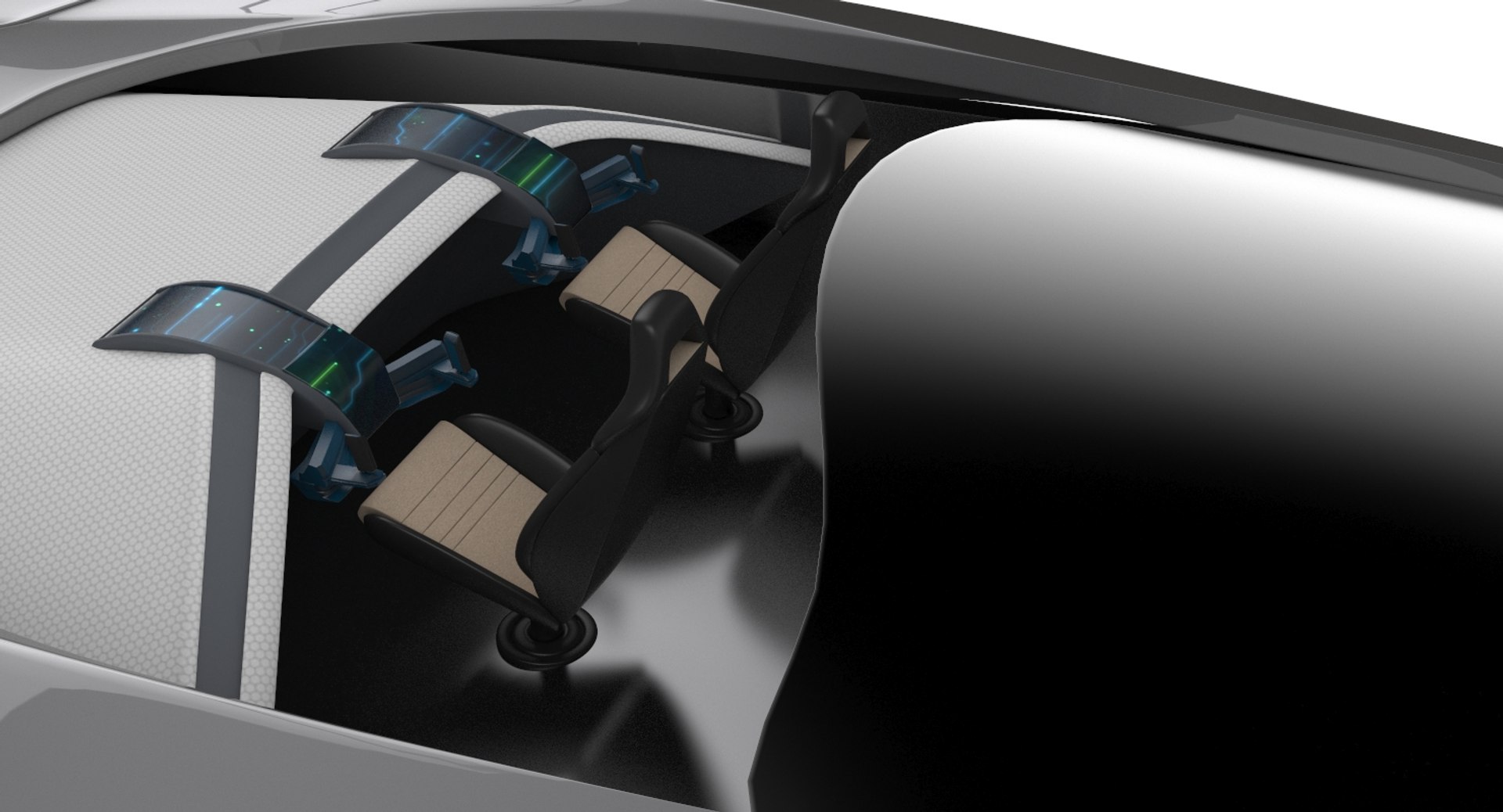 3d model futuristic hover car design