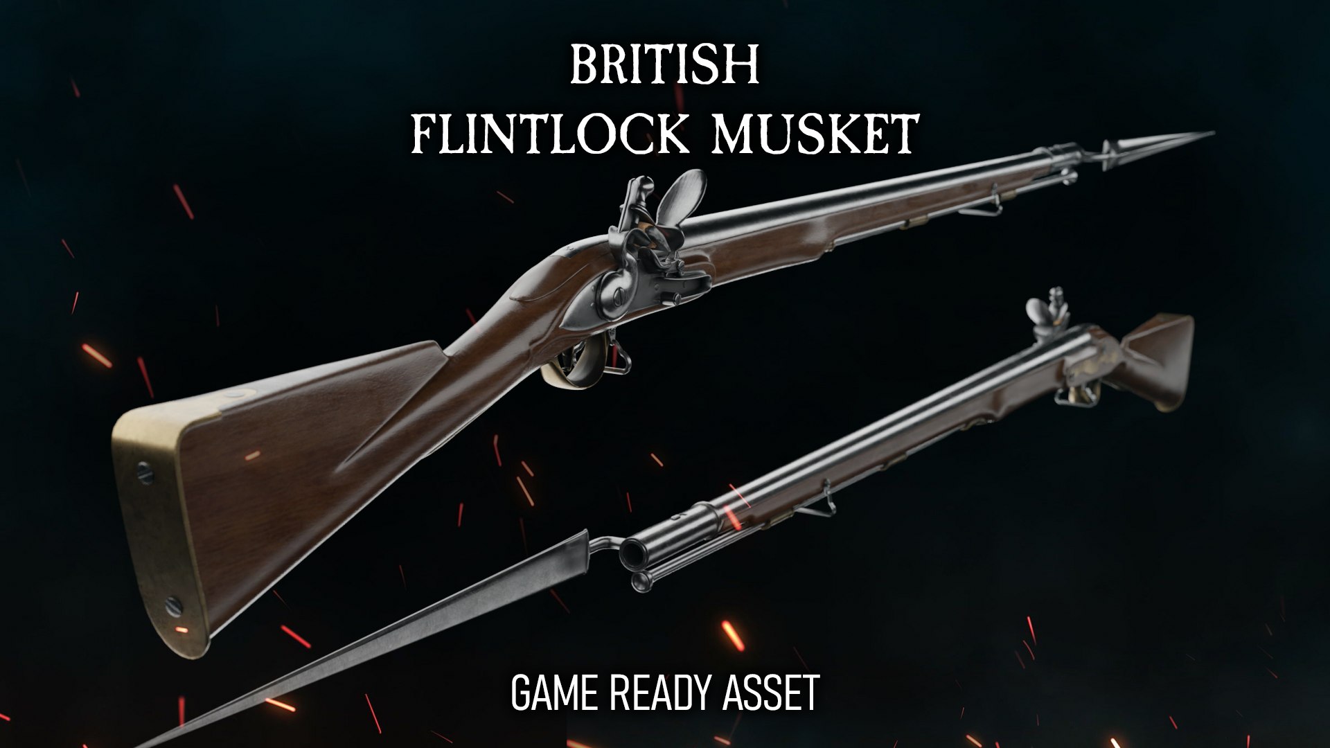 3D Brownbess Musket Model - TurboSquid 2315252