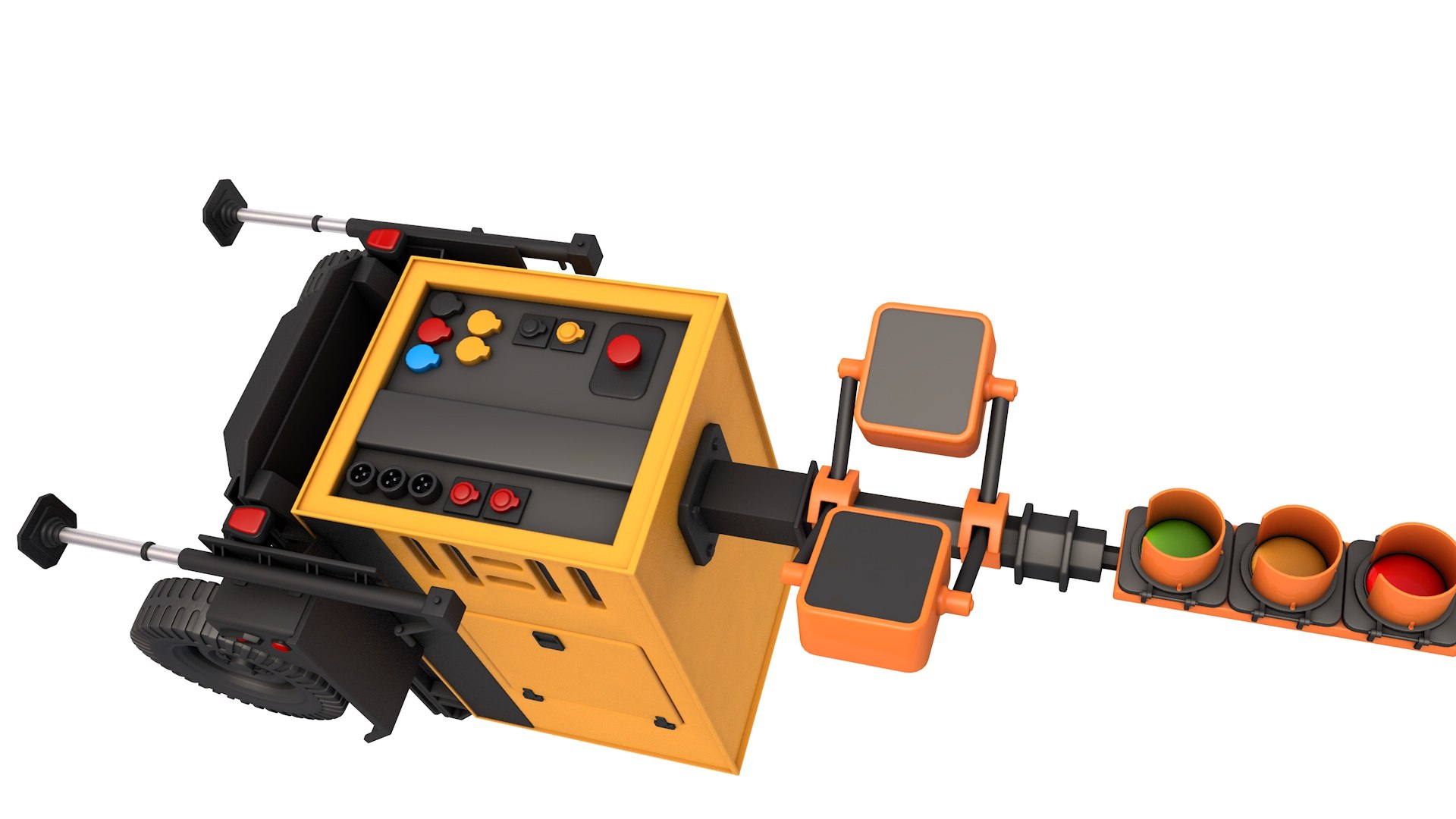 Mobile Traffic Light 3D Model - TurboSquid 2035562