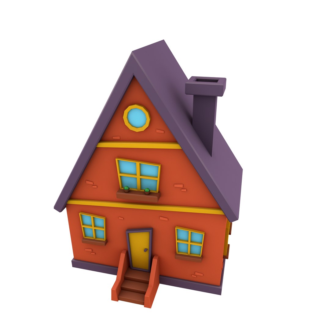 Cartoon House Model - TurboSquid 1390579