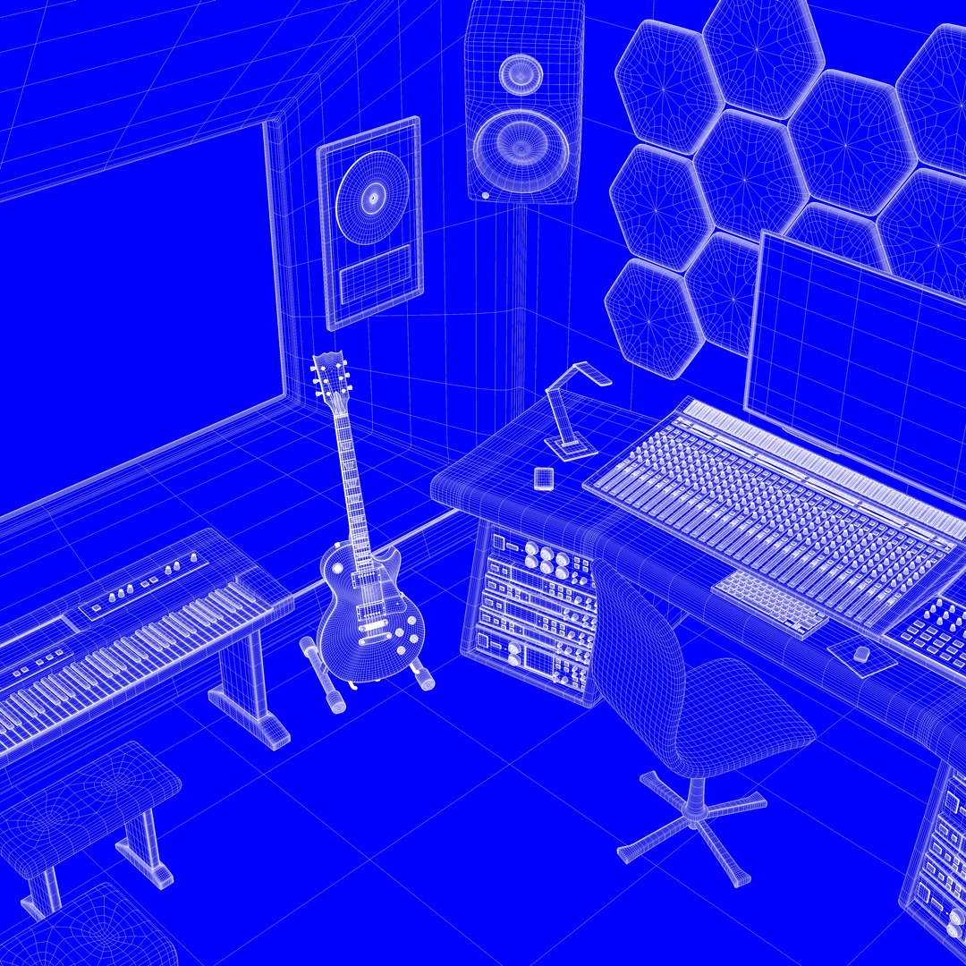 3D Music Recording Studio - TurboSquid 2015958
