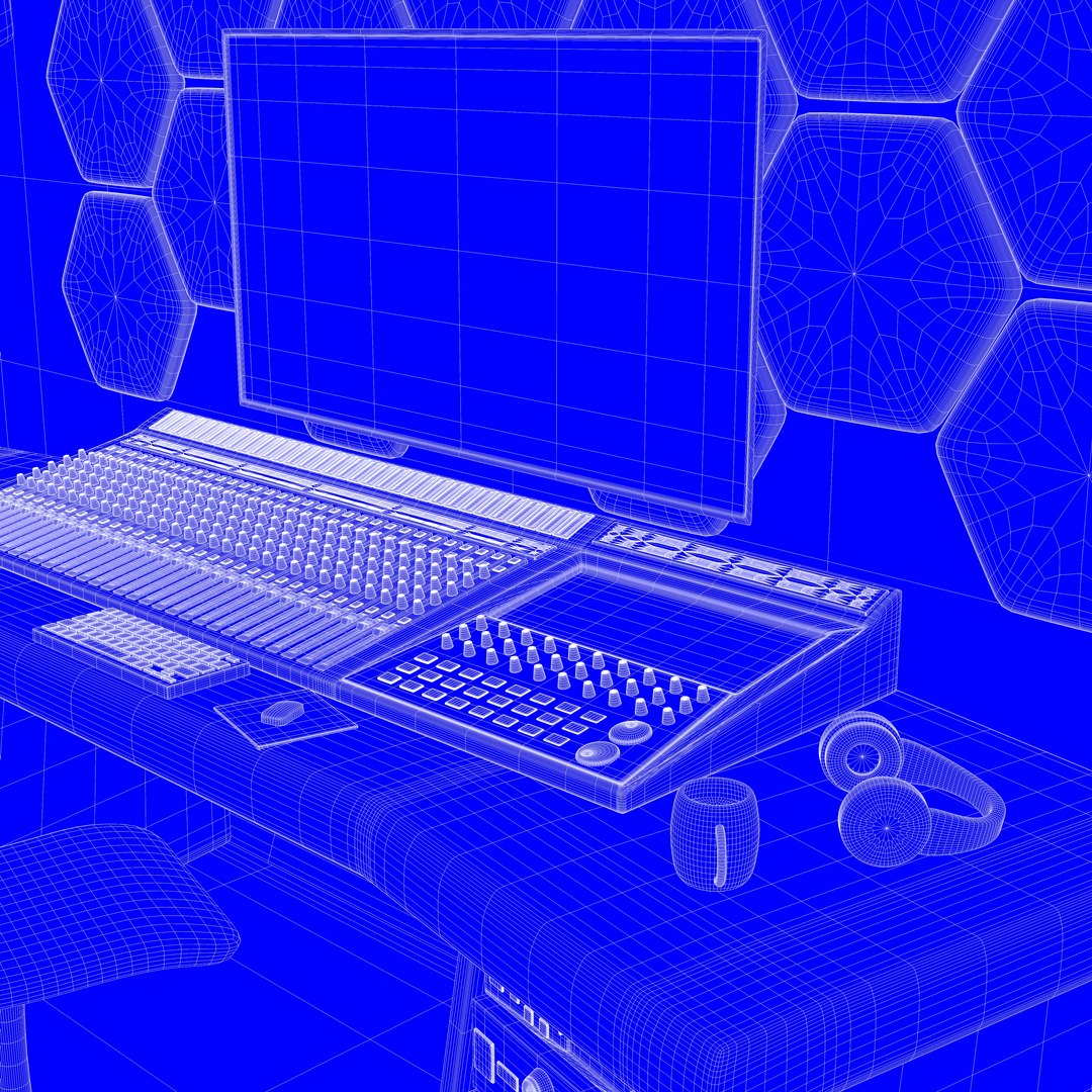 3D Music Recording Studio - TurboSquid 2015958