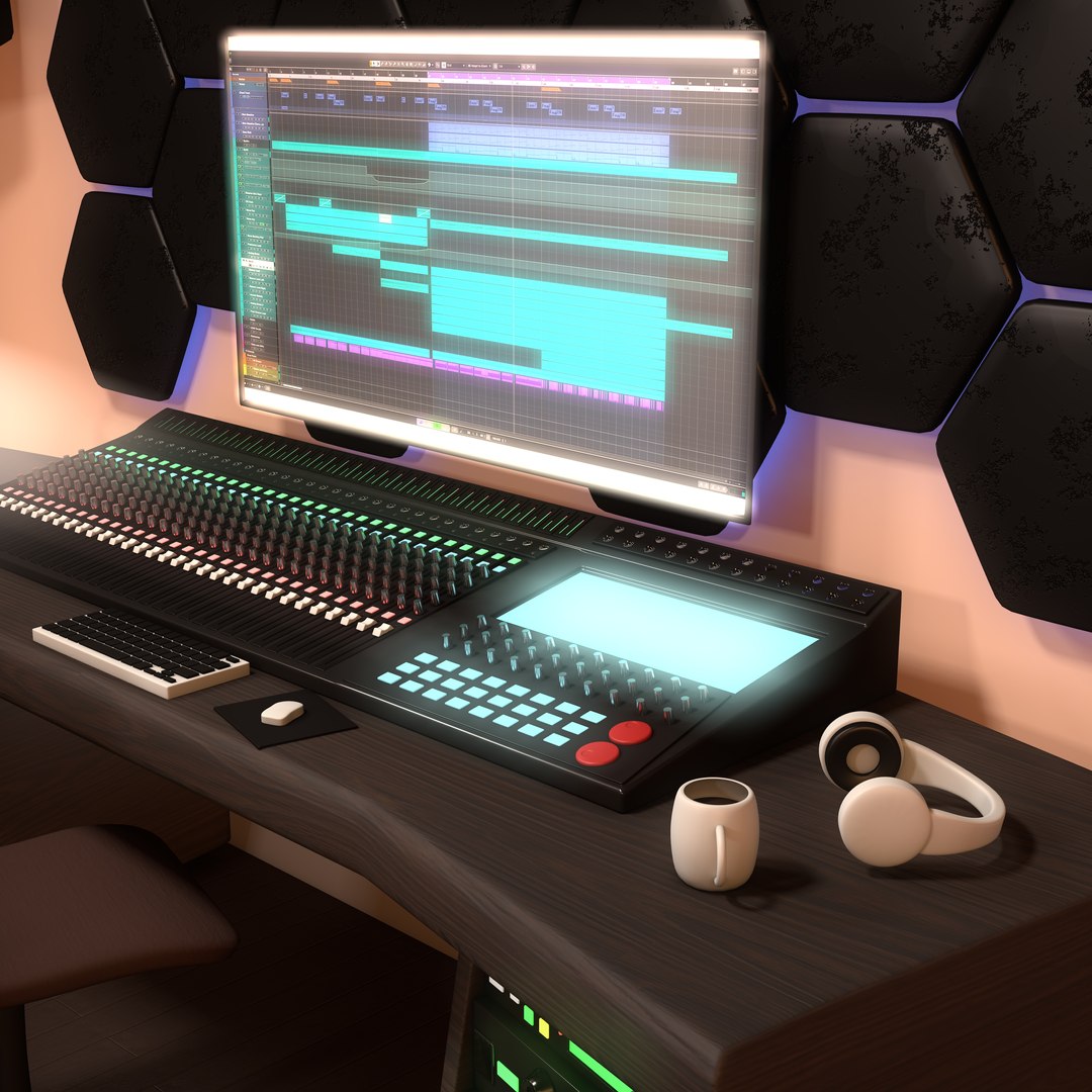 3D Music Recording Studio - TurboSquid 2015958