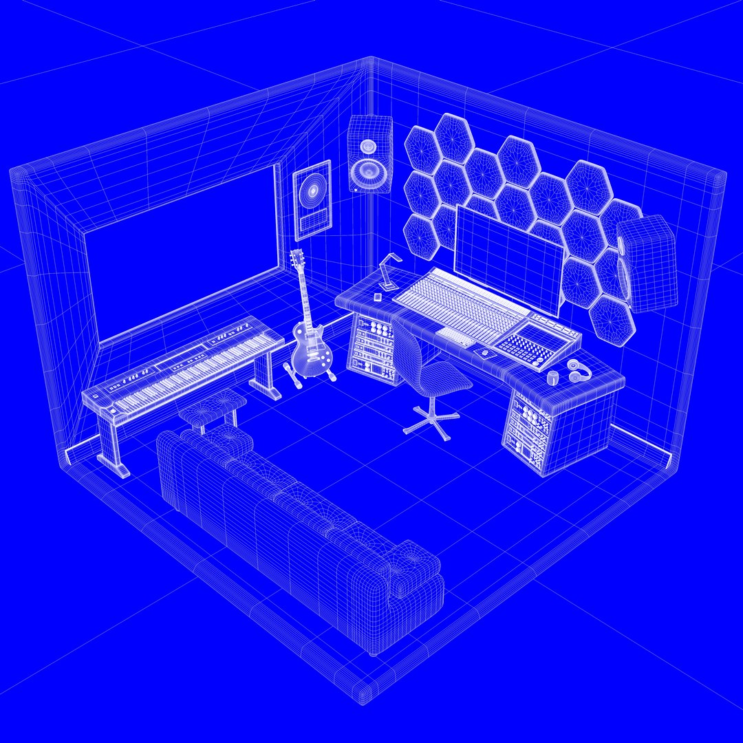 3D Music Recording Studio - TurboSquid 2015958