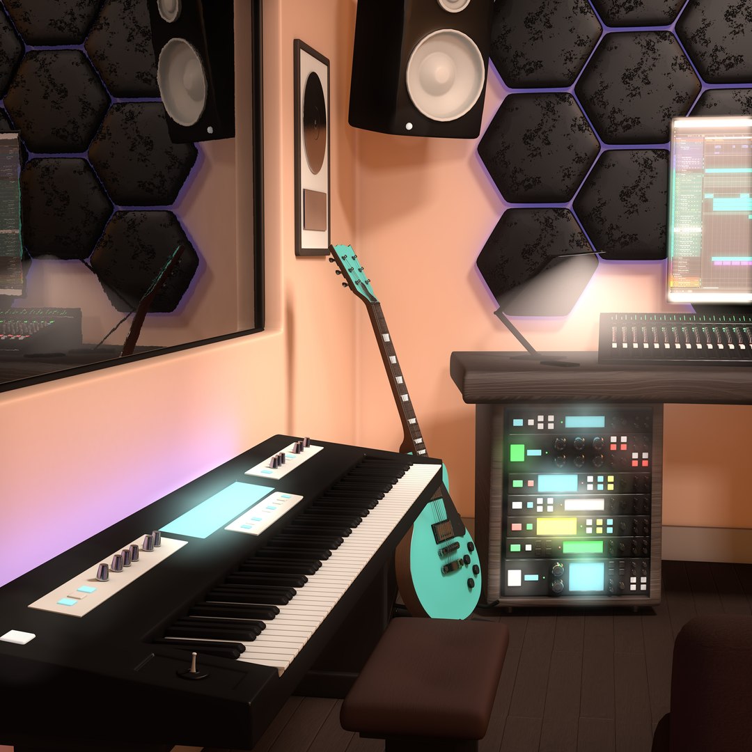 3D Music Recording Studio - TurboSquid 2015958