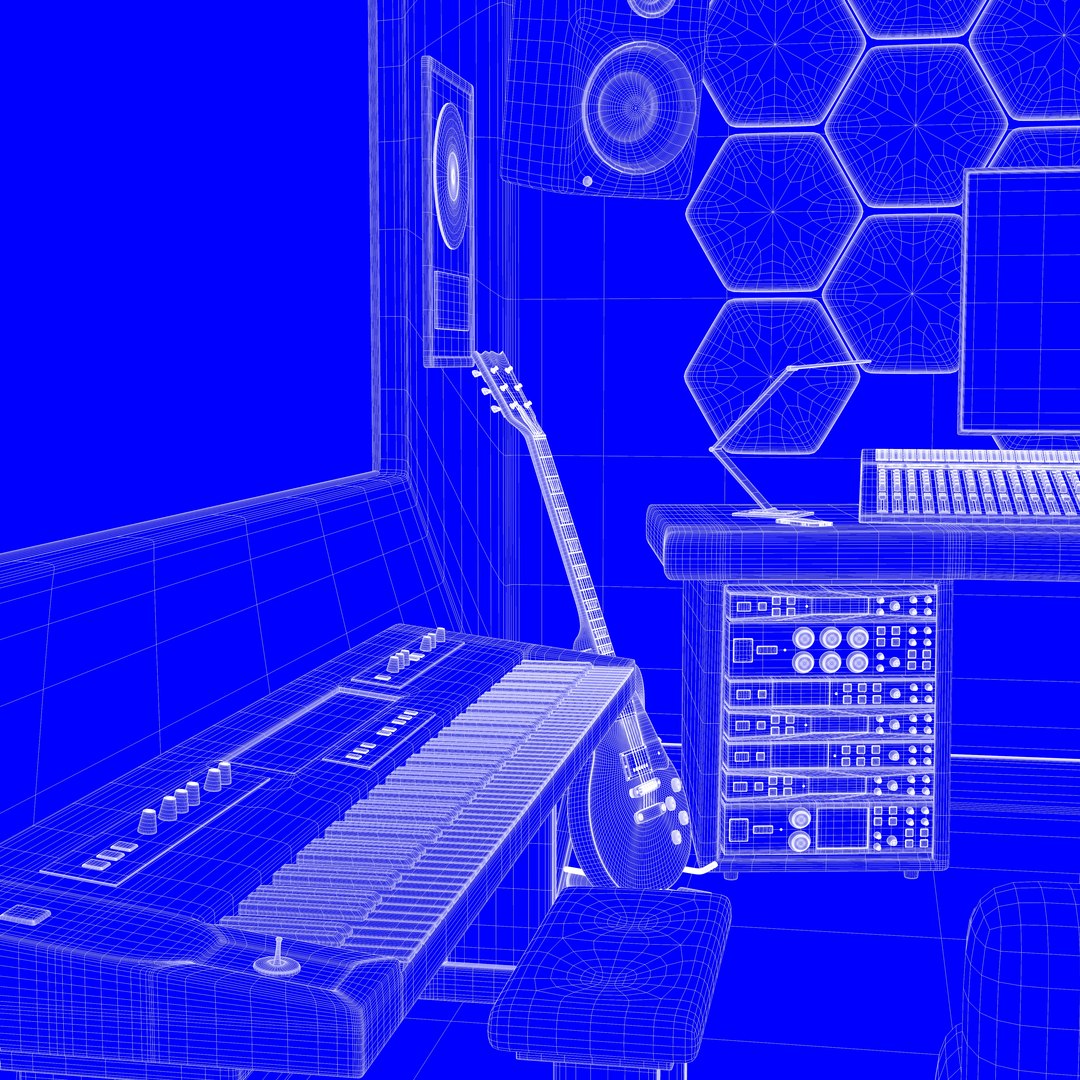 3D Music Recording Studio - TurboSquid 2015958
