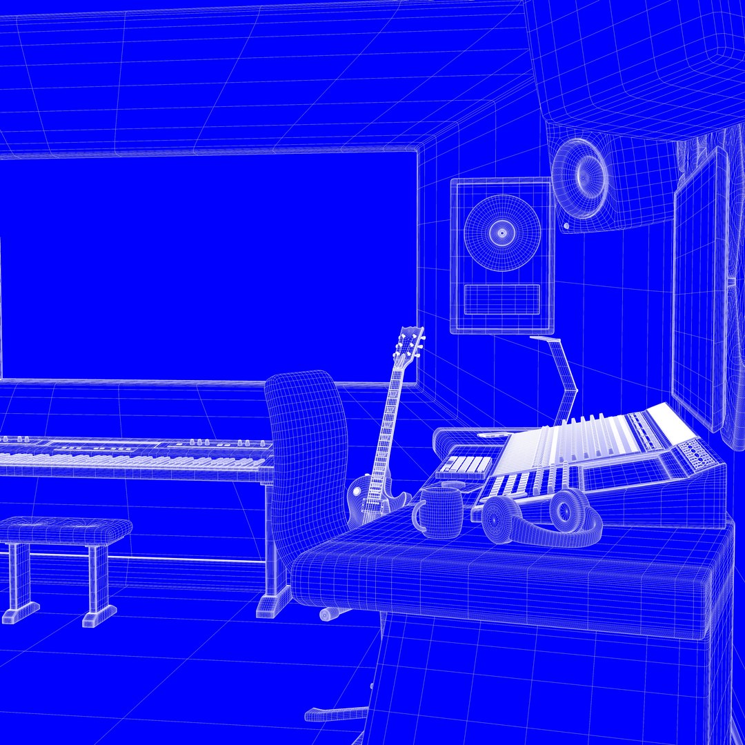 3D Music Recording Studio - TurboSquid 2015958