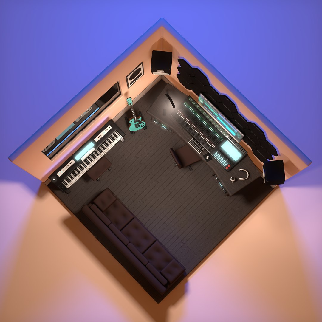 3D Music Recording Studio - TurboSquid 2015958
