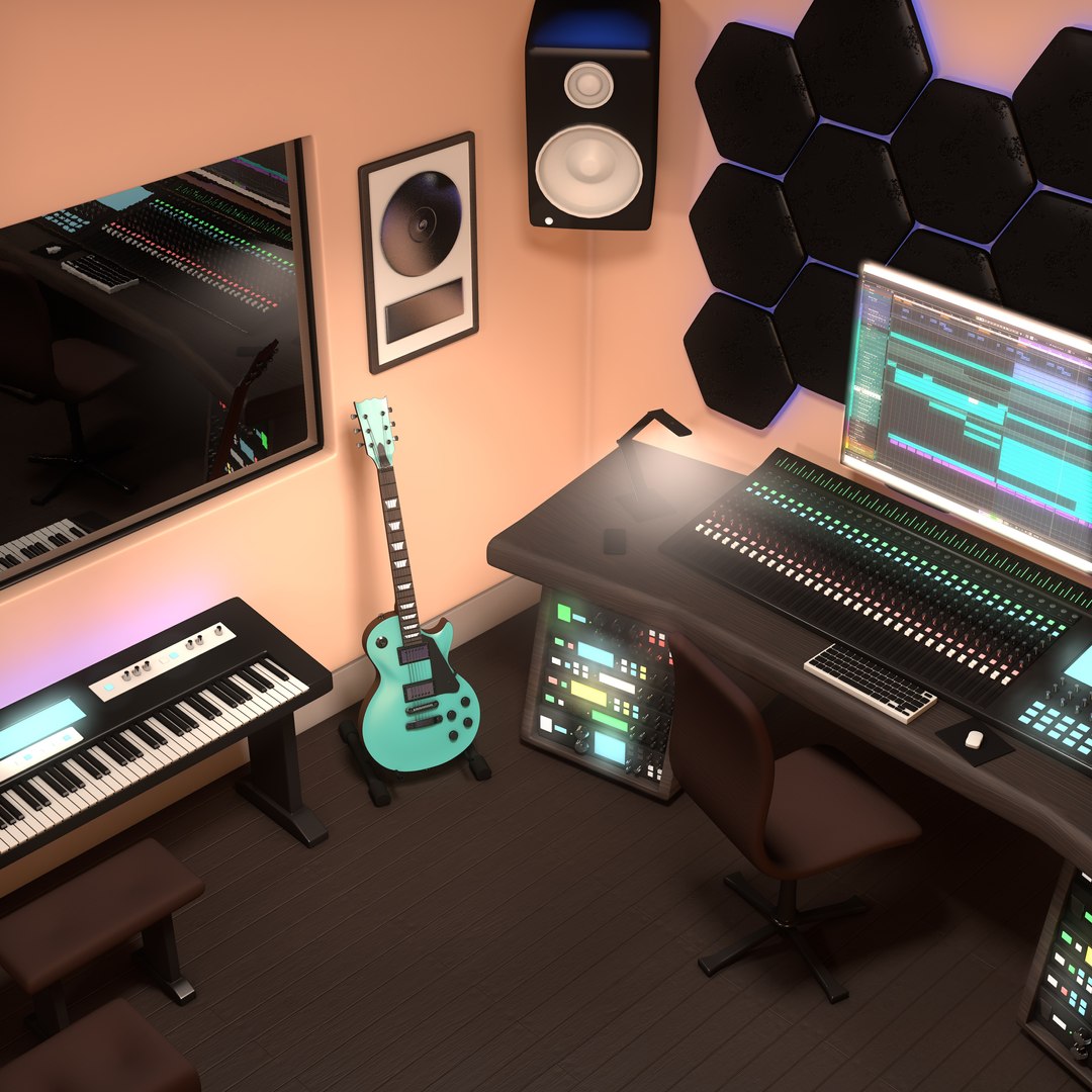 3D Music Recording Studio - TurboSquid 2015958