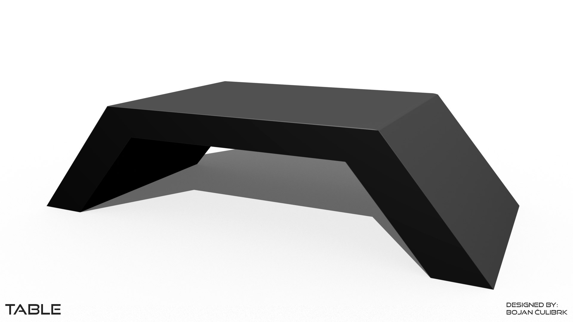 Futuristic Table Set 3d Obj