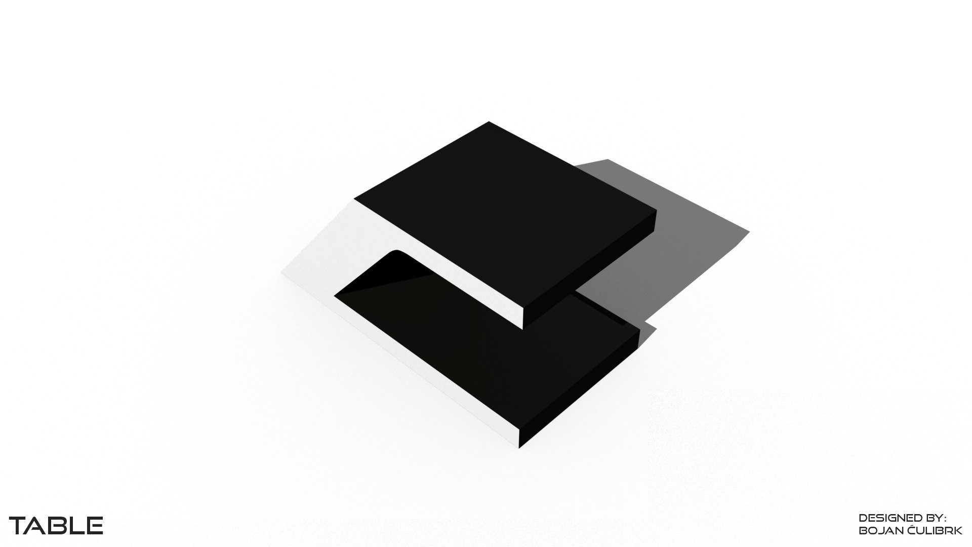 Futuristic Table Set 3d Obj