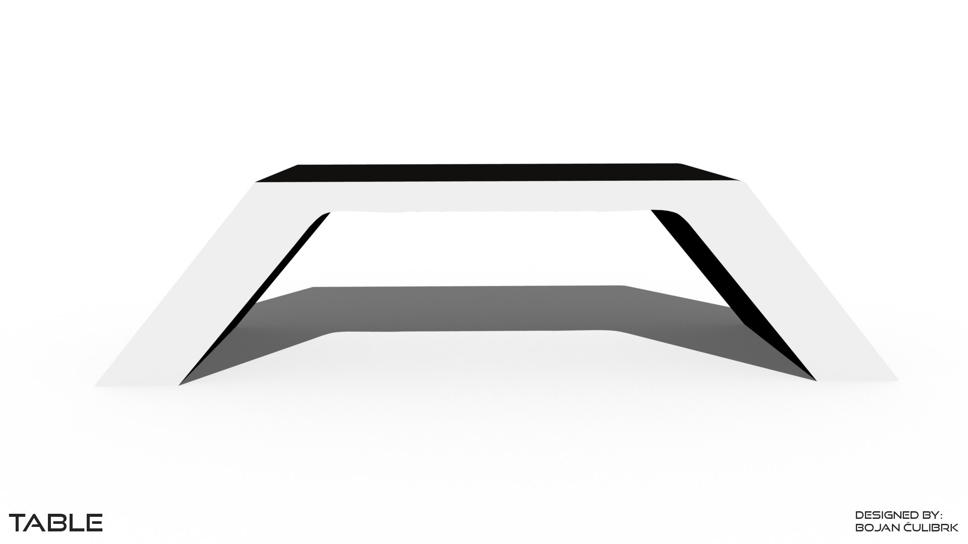 Futuristic Table Set 3d Obj