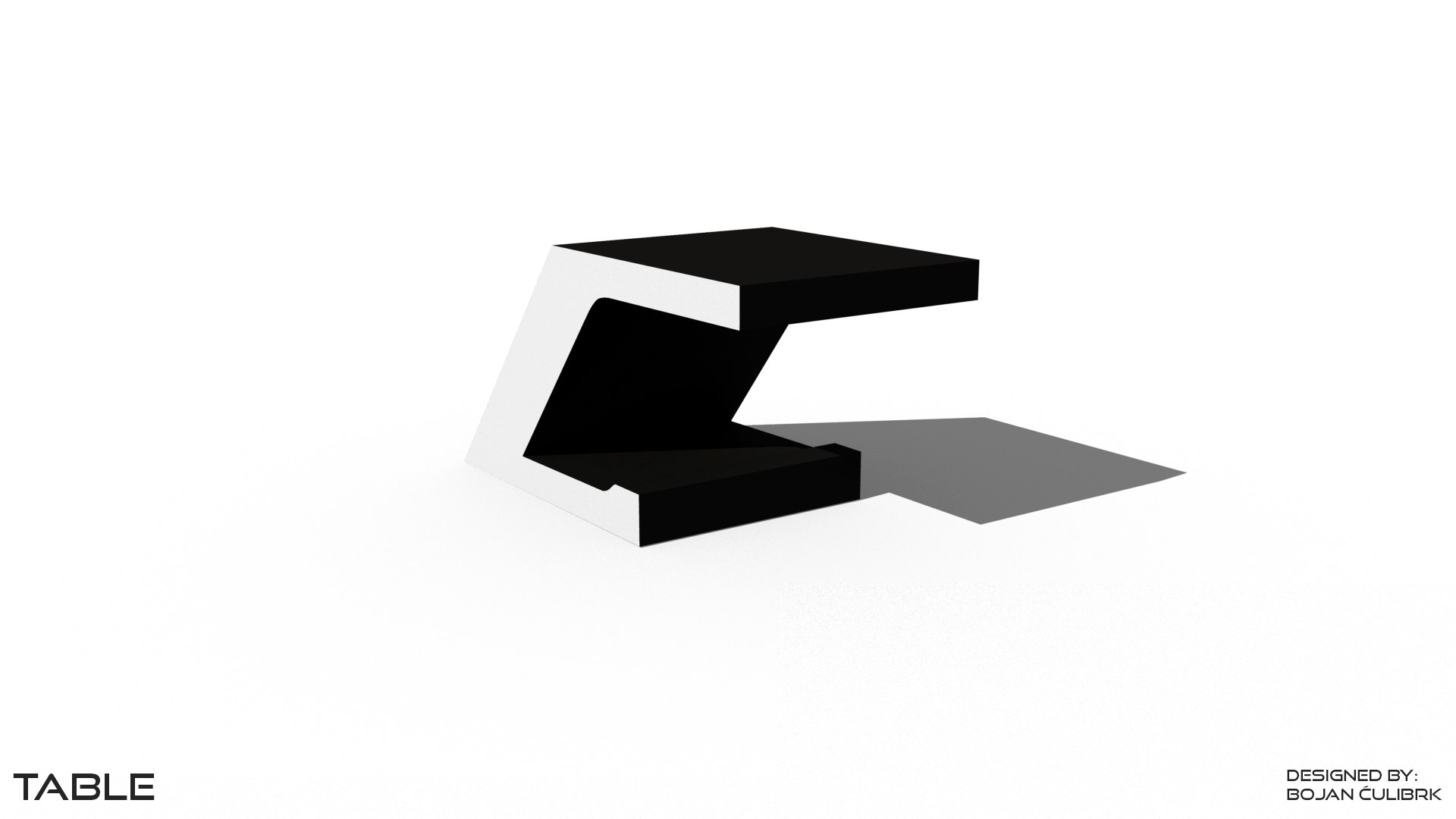 Futuristic Table Set 3d Obj