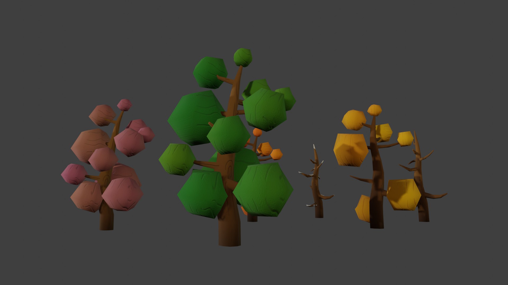 3D Model LOW POLY TREES PACK - TurboSquid 2007550