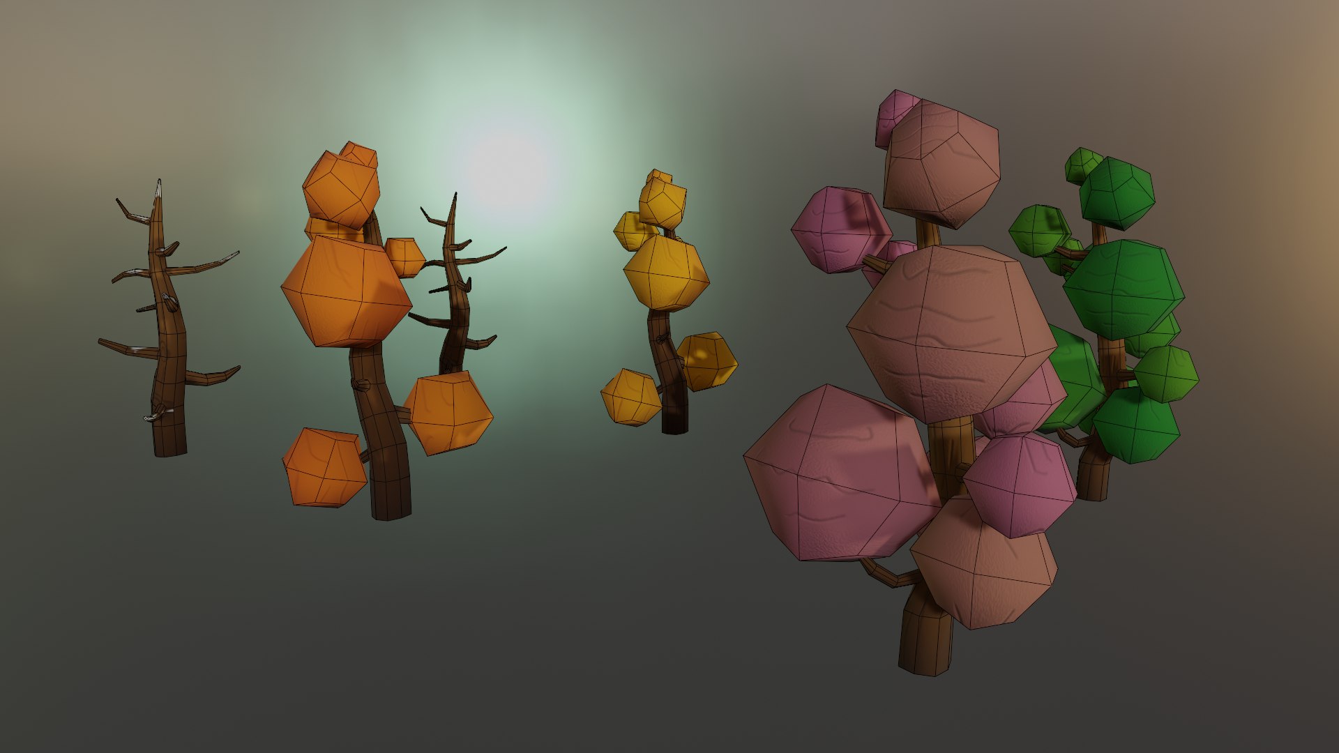 3D Model LOW POLY TREES PACK - TurboSquid 2007550